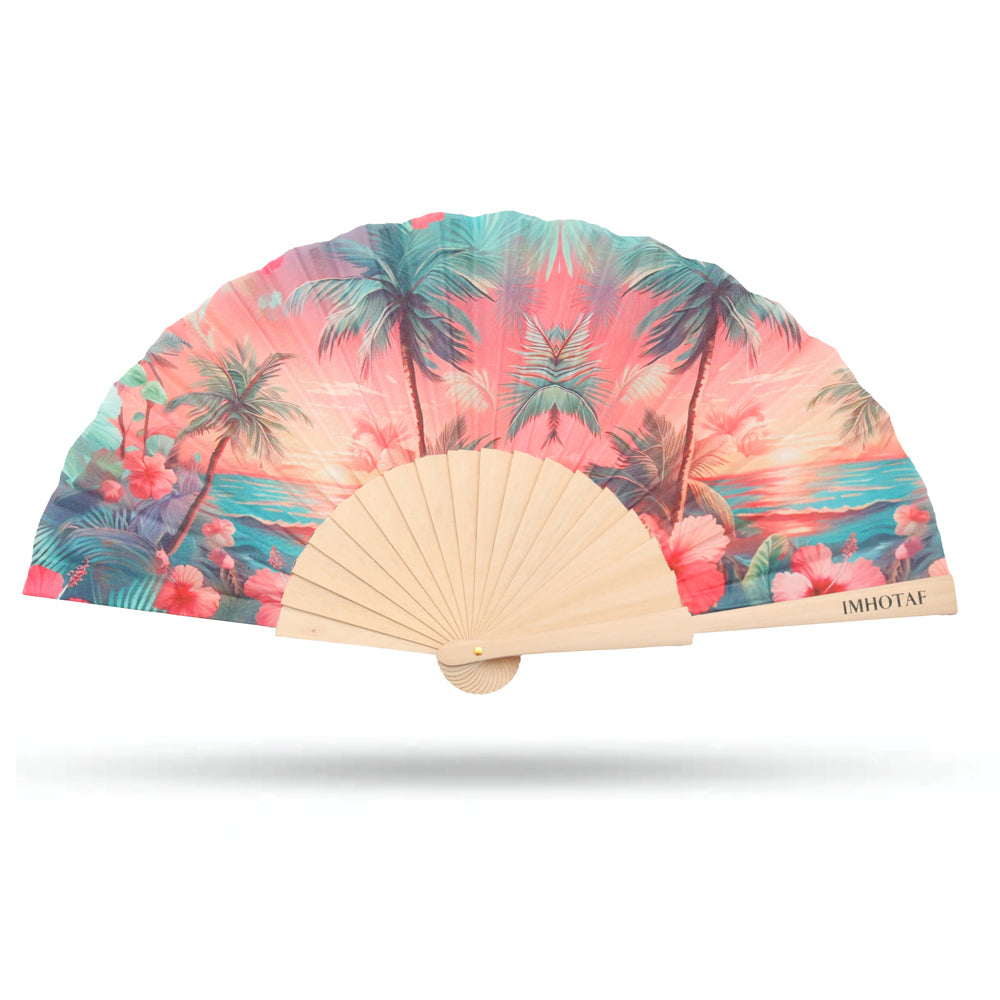 Island Sunset Hand Fan | I'm Hot and Fabulous