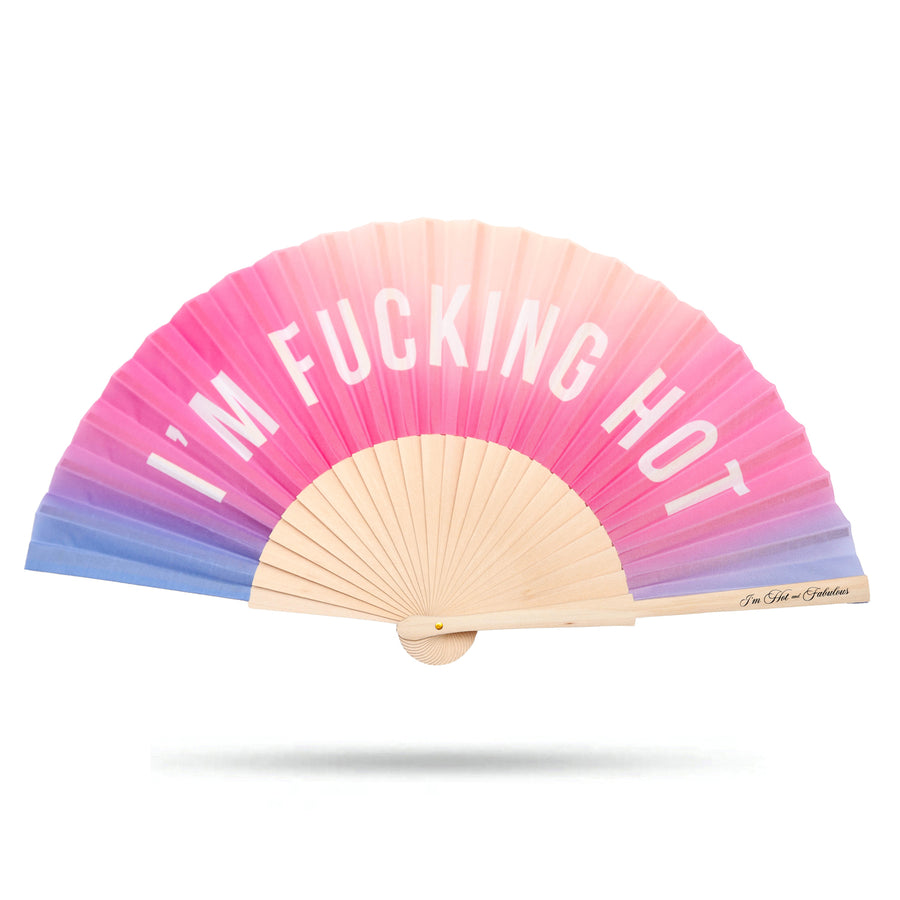 Rave Hand Fans for Festivals, EDM, and Dancing - I'm Hot and Fabulous